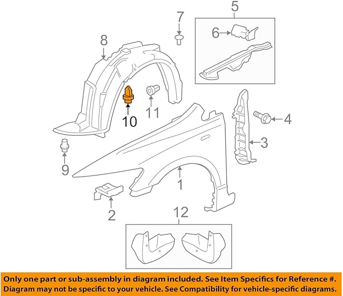 Amazon.com: Genuine Honda 91501-S04-003 CLIP FENDER (INNER): Automotive