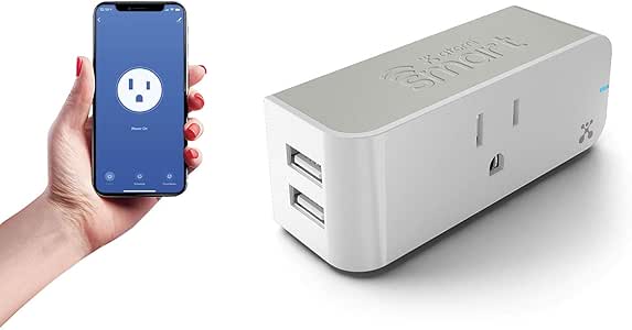 Atomi Smart WiFi Plug, Built-in Dual 2.4A USB Ports, Occupies One ...