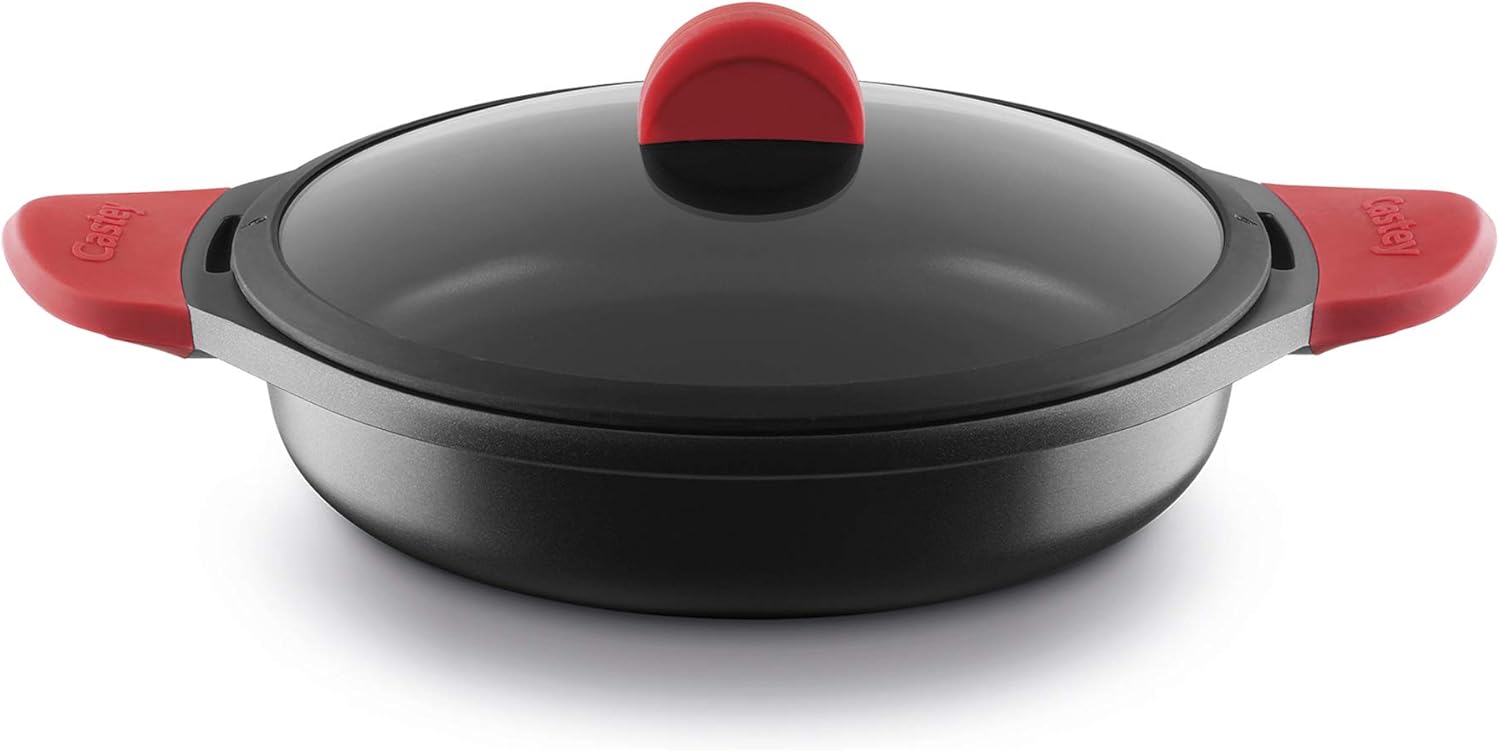 Castey Induction Sauteuse Rouge 28 cm: Amazon.fr: Cuisine & Maison