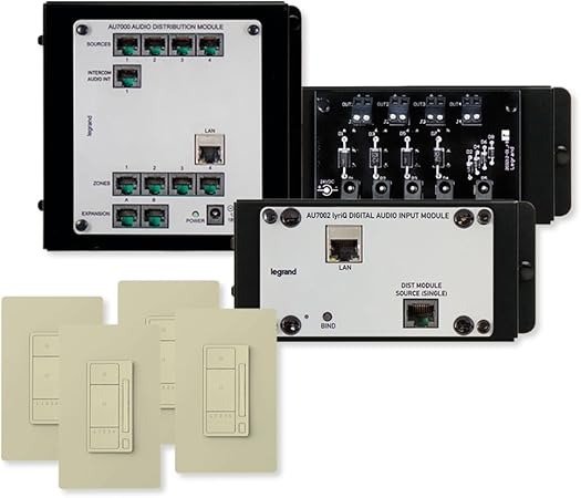 Amazon.com: ON-Q Digital Audio 4 Room Single Source Kit Light Almond ...