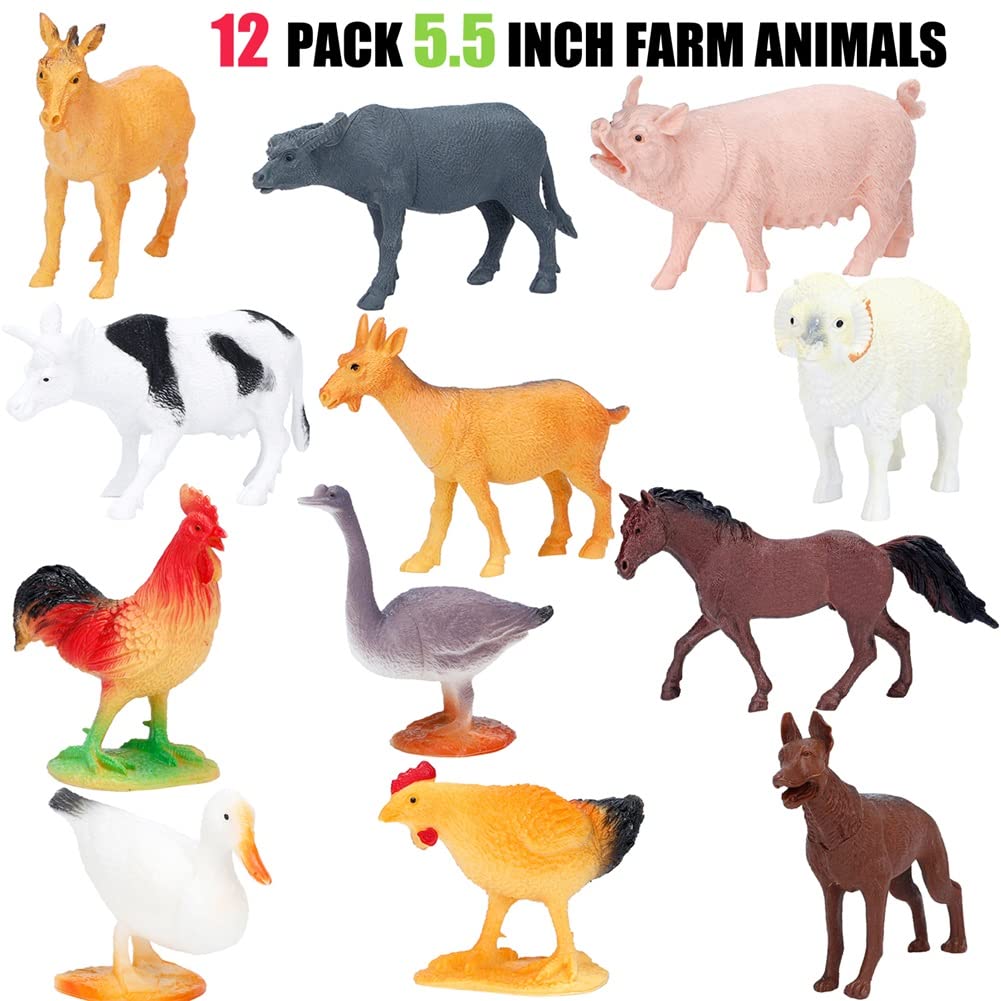 Mua BOLZRA Large Farm Animals Figures, Realistic Simulation Jumbo ...