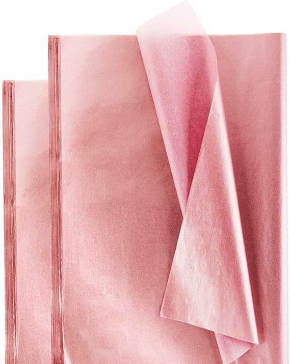 Tissue Paper Bulk Rose Gold Wrapping Paper 100 Sheets Metallic Gift ...