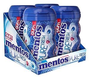 Amazon.com : Mentos Pure Fresh Sugar-Free Chewing Gum with Xylitol ...