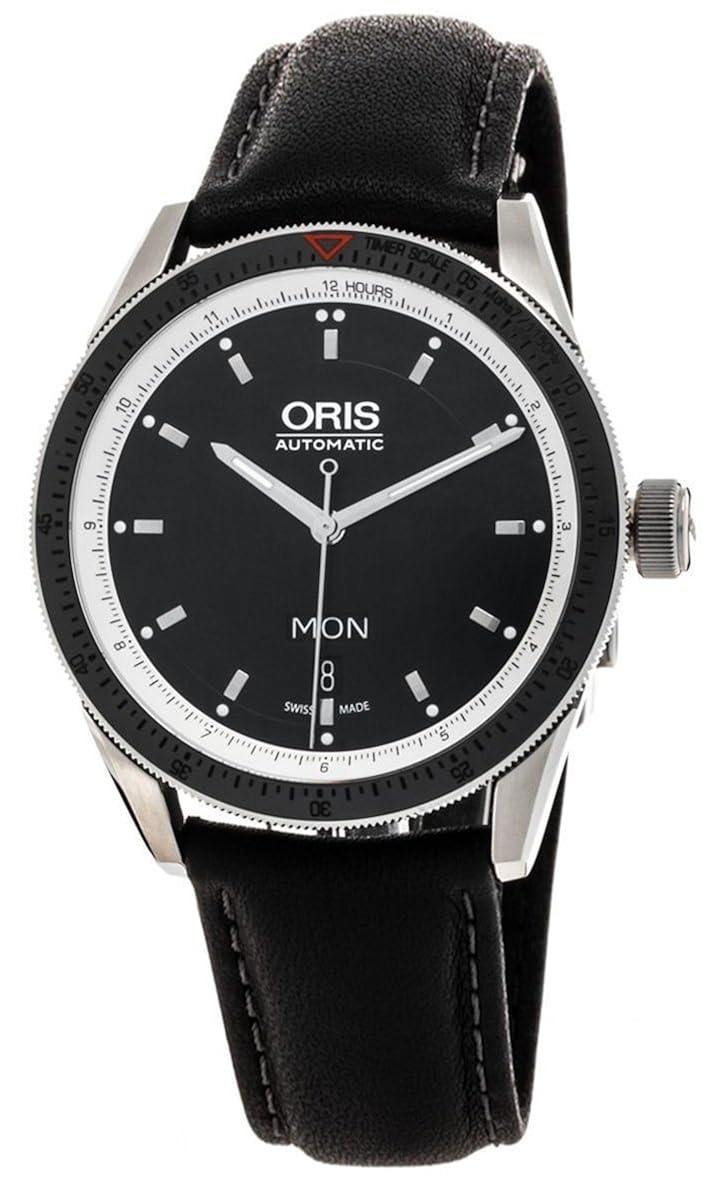 Oris Artix GT Day Date Automatic Stainless Steel Mens Strap Watch Black ...