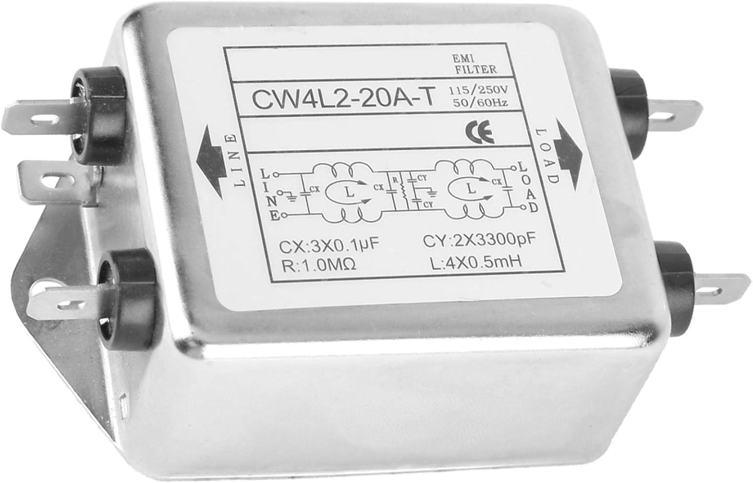 115V/250V 20A EMI Filter Termianl Single-Phase Line-Conditioner, 50 ...