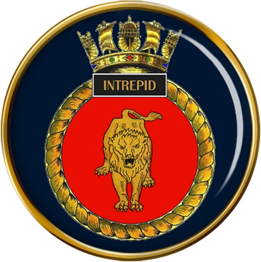 HMS Intrepid, Royal Navy Pin Badge: Amazon.co.uk: Clothing