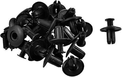 Amazon.com: uxcell 8mm Hole Screw Panel Clips Plastic Rivet 20 Pcs ...