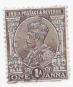 Amazon.com : 1934 India Postage Stamp 1 Anna King George V Used ...