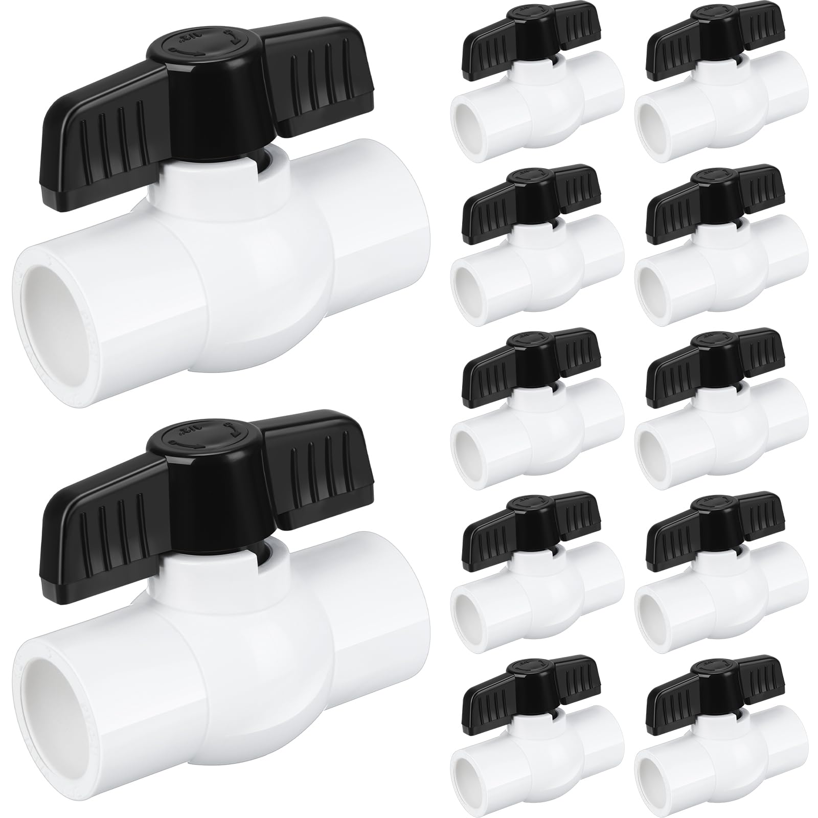 Mua 12 Pcs 1/2" PVC Ball Valve Water Shut off Valve PVC Valve with Easy ...