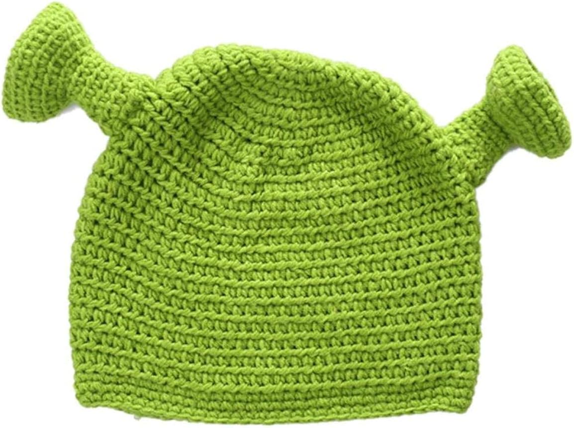 Unisex Shrek Hand-Knitted Cap Wool Winter Beanie Hat Cosplay Dome Cap ...