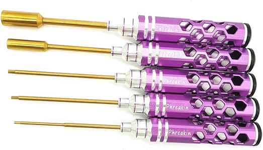 Amazon.com: WELKINUAV 5pcs Purple Screwdriver Tools Kit Set Nut 5.5mm 8 ...