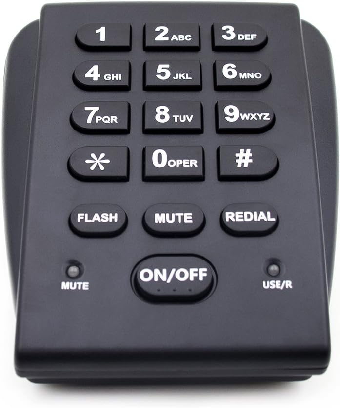 TelPal Dialpad Corded Telephone[Call Center] with Noise Cancelling RJ9 ...