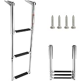 Amazon.com: DasMarine 3 Step Folding Ladder Boat Marine Stainless Steel ...