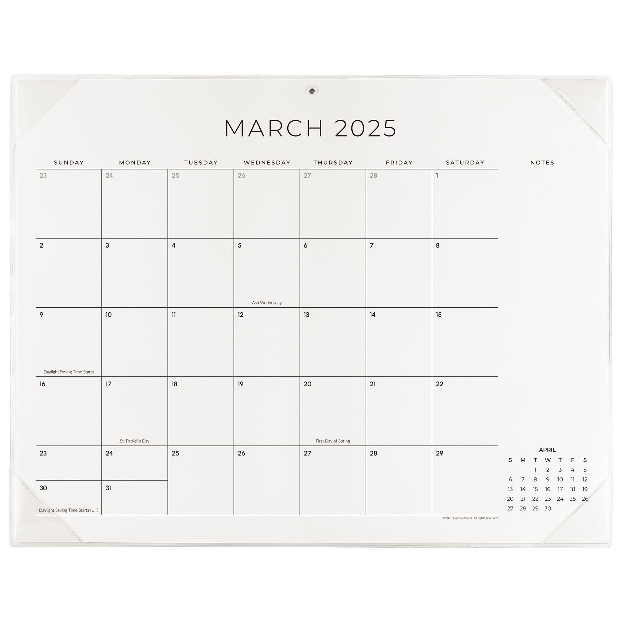 Cabbrix Simplified Desk Calendar 2025 with Desktop Mat, from Now to ...