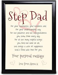 Amazon.com: Personalized Stepfather Gifts, Poem for Step-Dad, for ...