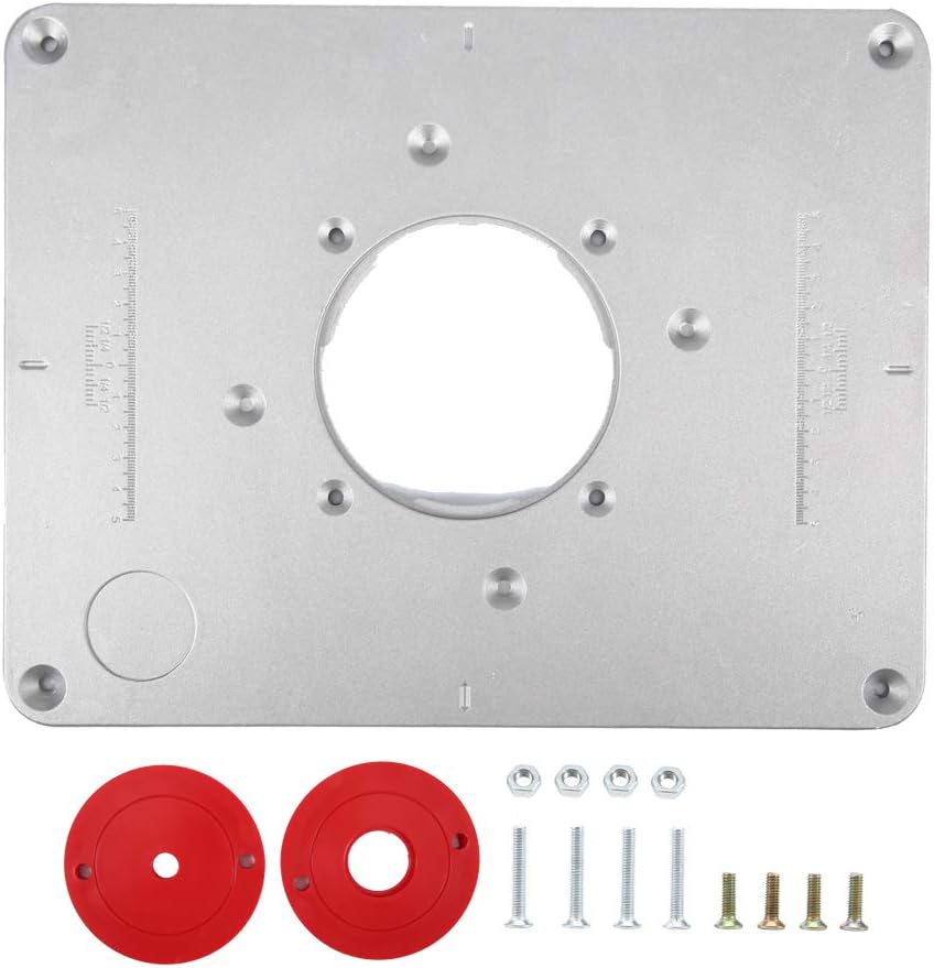 FTVOGUE Router Table Insert Plate with Guide Pin Snap Insertion Rings ...
