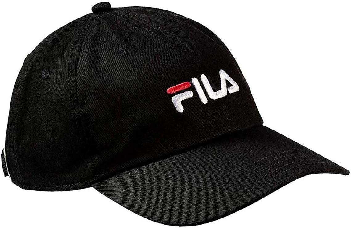 Fila Unisex_Adult 6 Panel Cap with Linear Logo/Strap Back Baseball ...