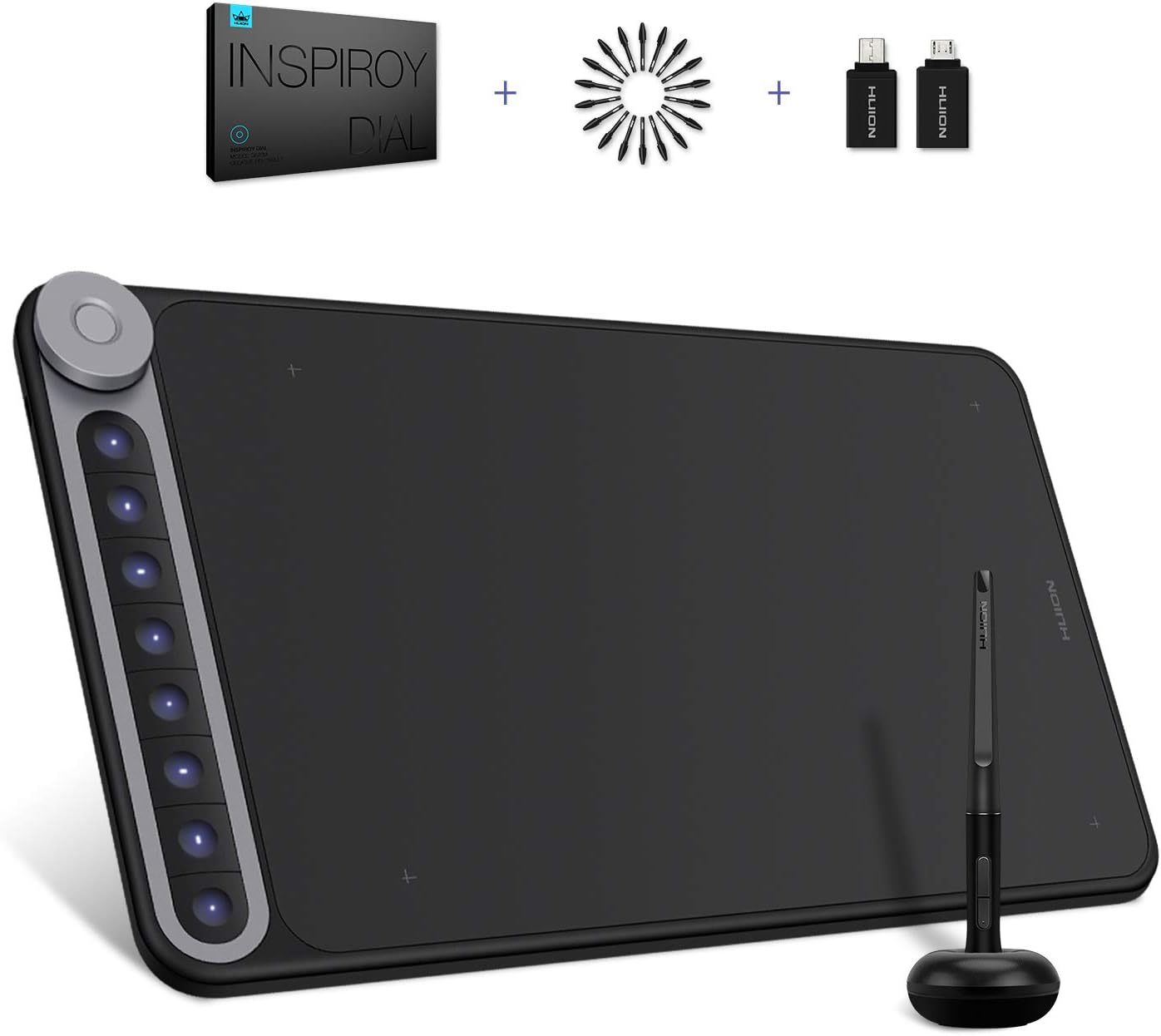 HUION Inspiroy Dial Q620M Wireless Graphics Drawing Tablet with Dial ...