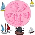Amazon.com: Sailing Boat Fondant Molds 1 Pcs, Pirate Ship Chocolate ...