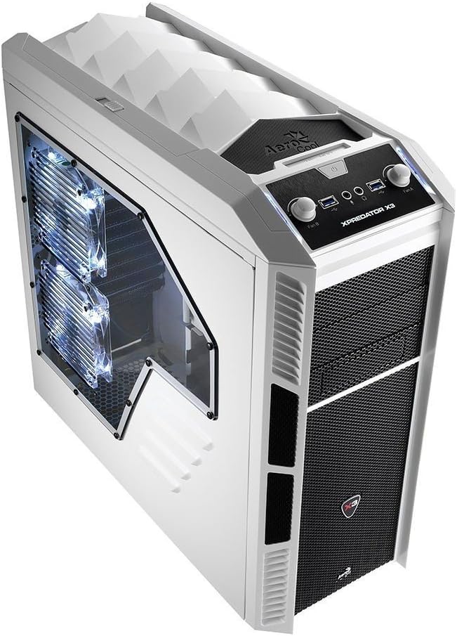 Aerocool X-Predator X3 Gaming Case with 20CM White LED Fan - White ...