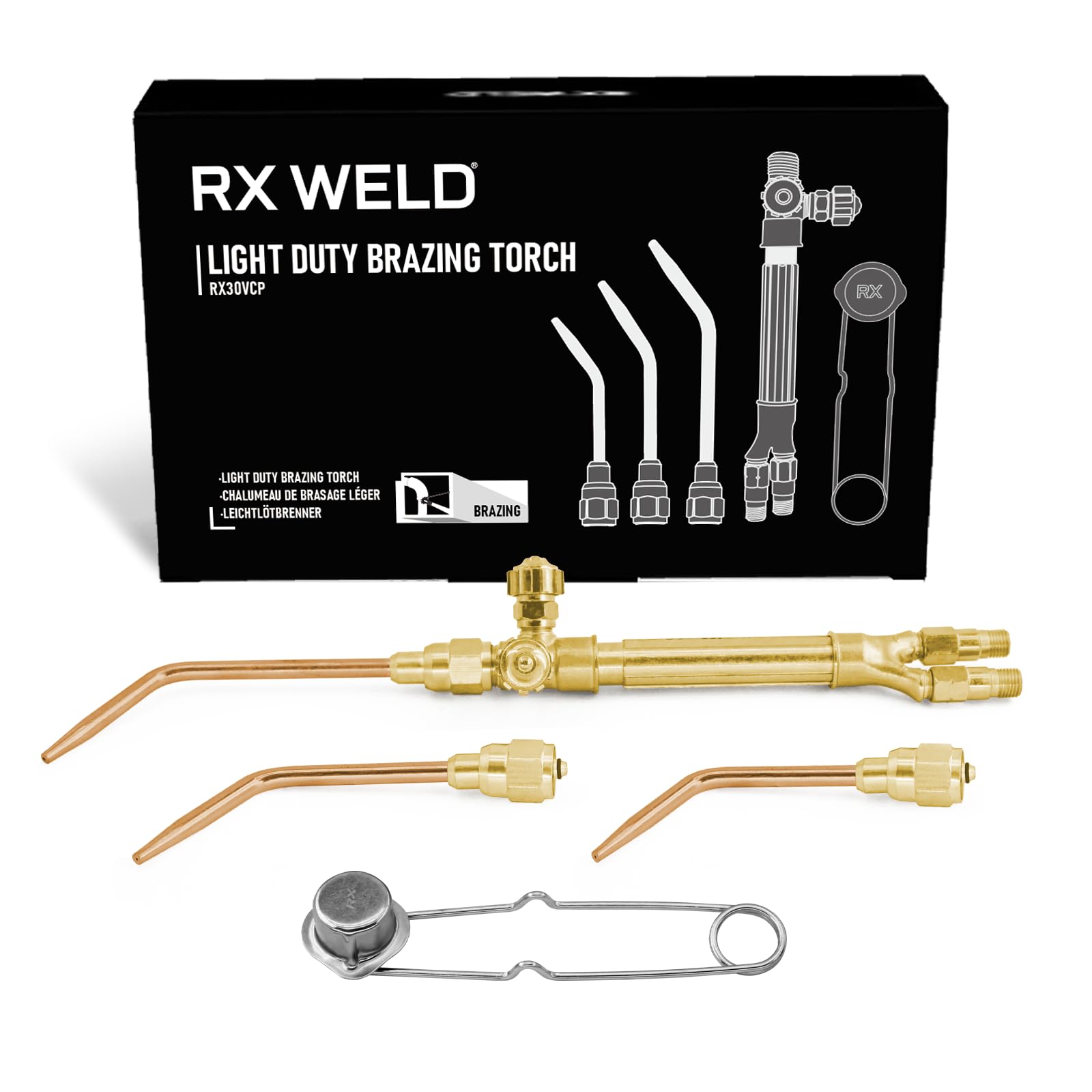 RX WELD Ligth Duty Welding/Brazing Torch Kit, Handle Compatible with V ...