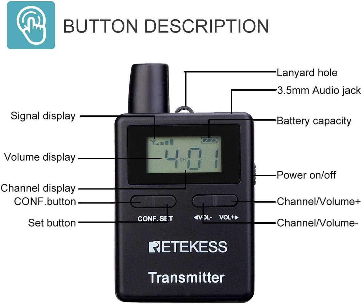Retekess TT109,Tour Guide System,Audio Guide System,Factory,Translation ...