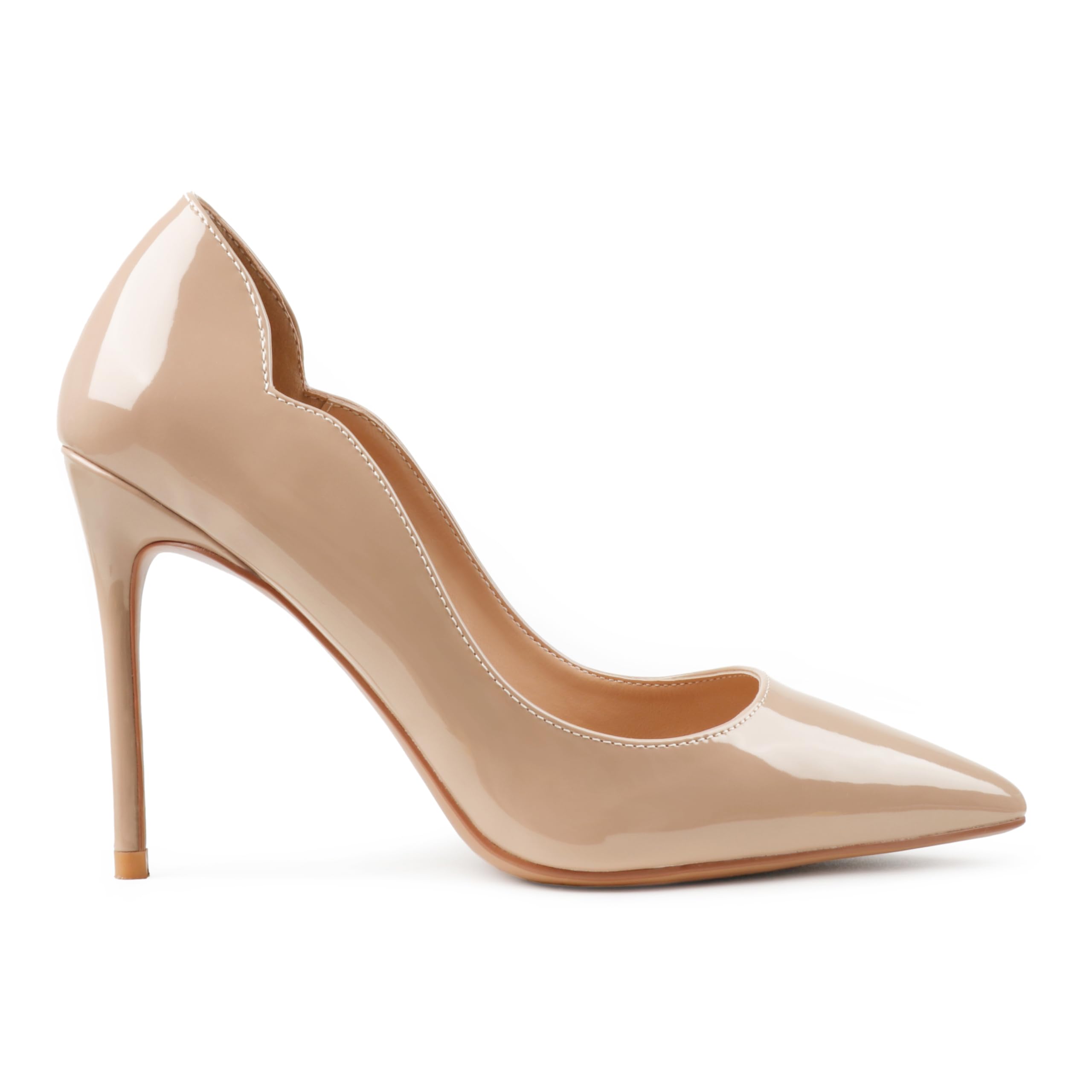 COLETER Middle Heels for Women, 3.93 inch/10cm Pointed Toe Dress Shoes ...