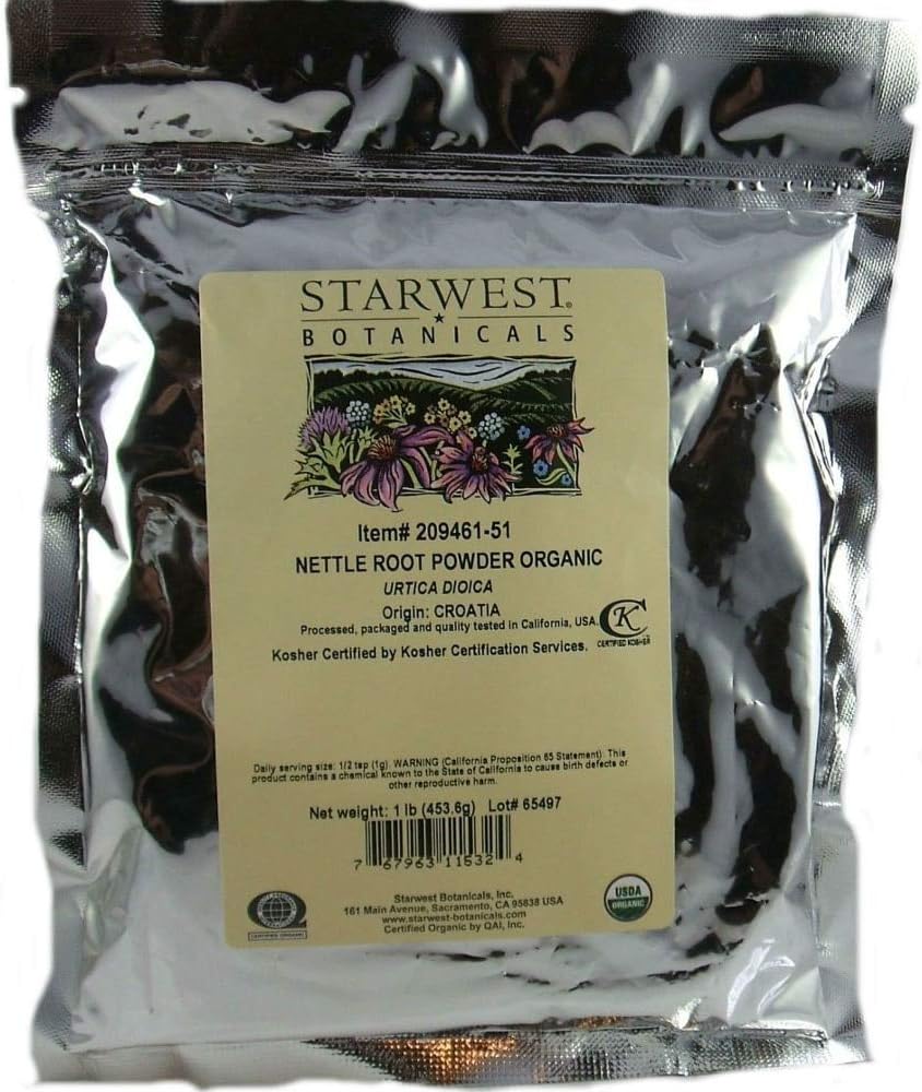 Starwest Botanicals Organic Nettle Root Powder, 1 Pound ...