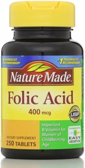Amazon.com: Nature Made Folic Acid 400 mcg Tablets, 250 Tablets: Health ...