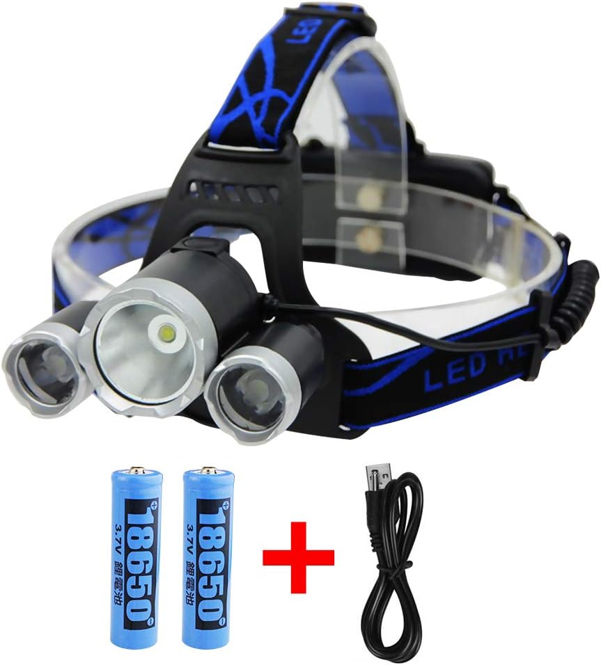 Headlamp,Cooltto Brightest High 1500 Lumen Rechargeable LED Work ...