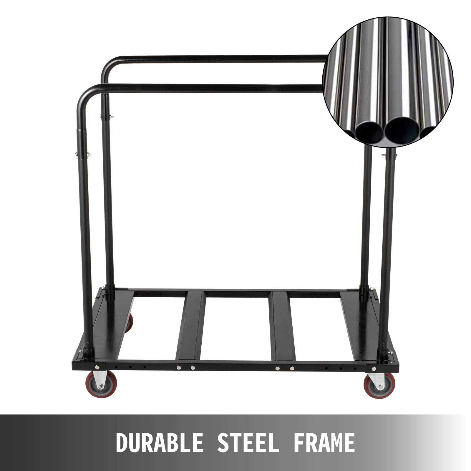 Mua Happybuy Folding Table Cart Black Table Rack for 60" Round Tables ...