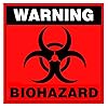 6 "x 6" Biohazard Danger Safety Warning Label Fluorescent Red Biohazard ...