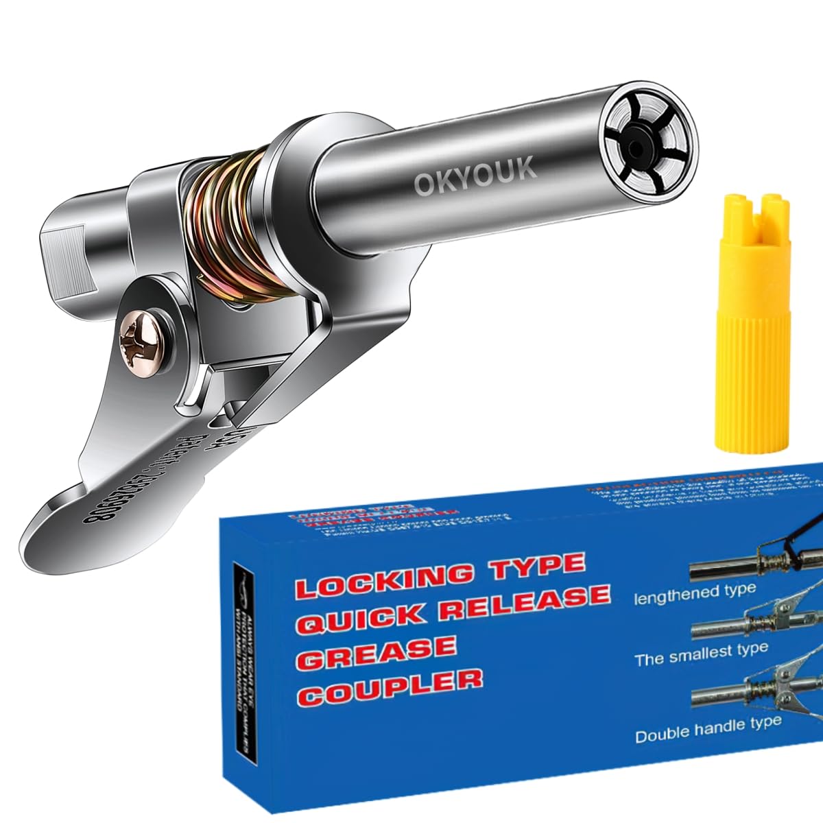 OKYOUK World's Smallest Grease Coupler 0.53" | Quick-Release High ...