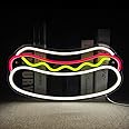 Amazon.com : Hot Dogs Neon Lights Hamburg Shaped LED Neon Sign “15.7x7 ...