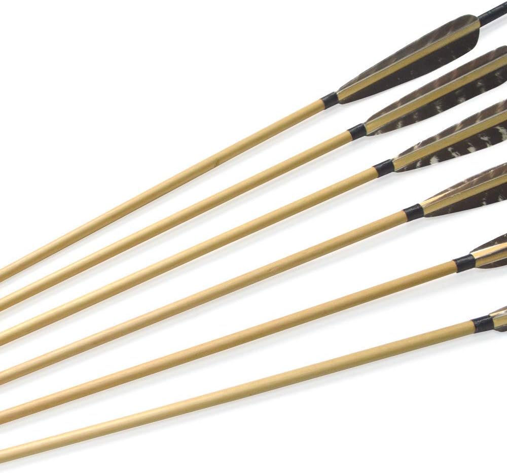 Tiro con l'arco SHARROW 12pcs Frecce di Legno 31 Albero della Freccia ...