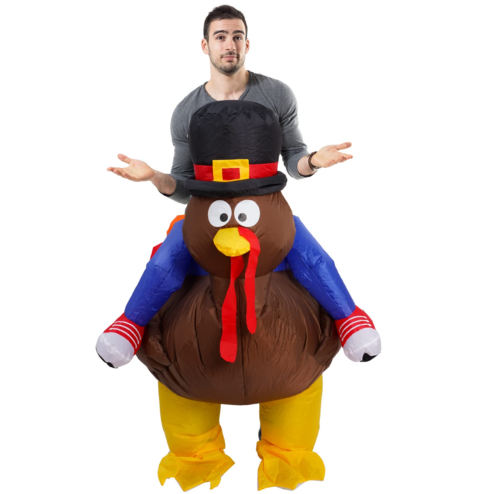 WUGAOGAI Thanksgiving Inflatable Costumes Adult, Inflatable Turkey ...
