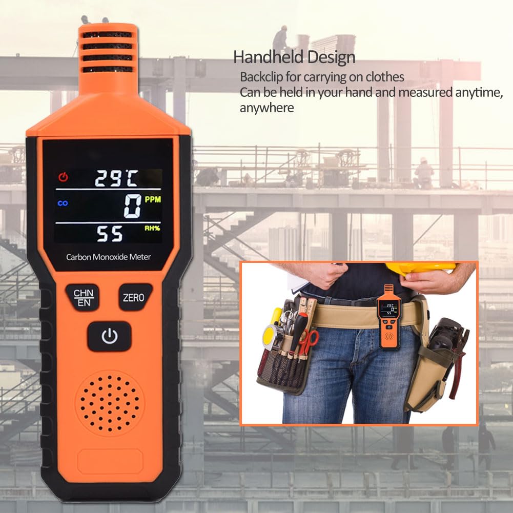 Mua Handheld Carbon Monoxide Meter, 3-in-1 Portable CO Gas Detector, CO Monitor Temp/Humidity ...