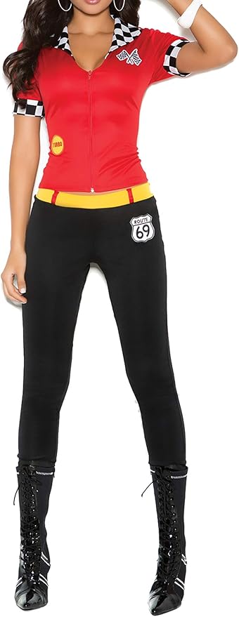 Amazon.com: Race Car Driver Pit Crew Adult Cosplay Costume Set: Clothing
