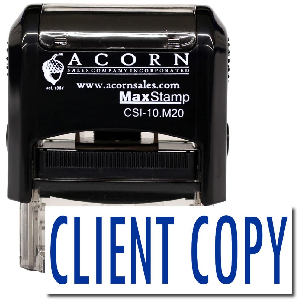Amazon.com: MaxStamp - Self-Inking Client Copy Stamp (Blue Ink): Industrial & Scientific