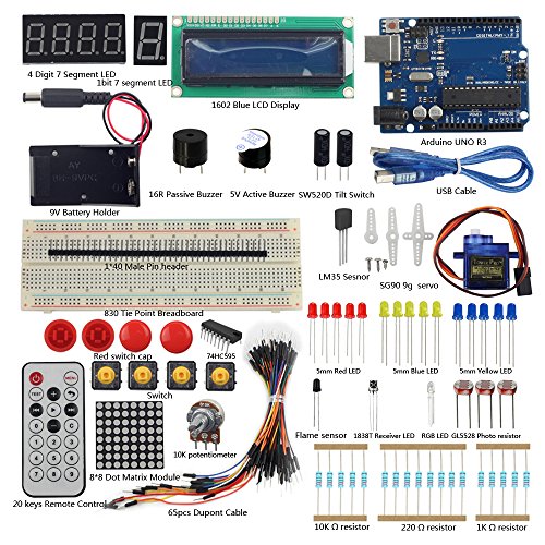 Buy UCTRONICS Uno R3 Project Starter Kit included 74HC595 1602 SG90 ...