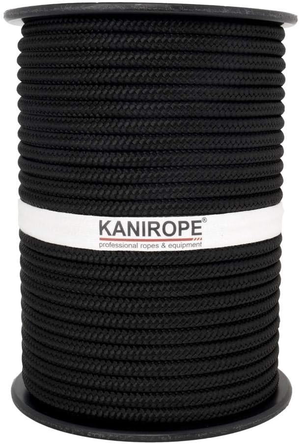 Kanirope® Corde Cordage PP Polypropylène MULTIBRAID 6mm 100m Noir (1811 ...