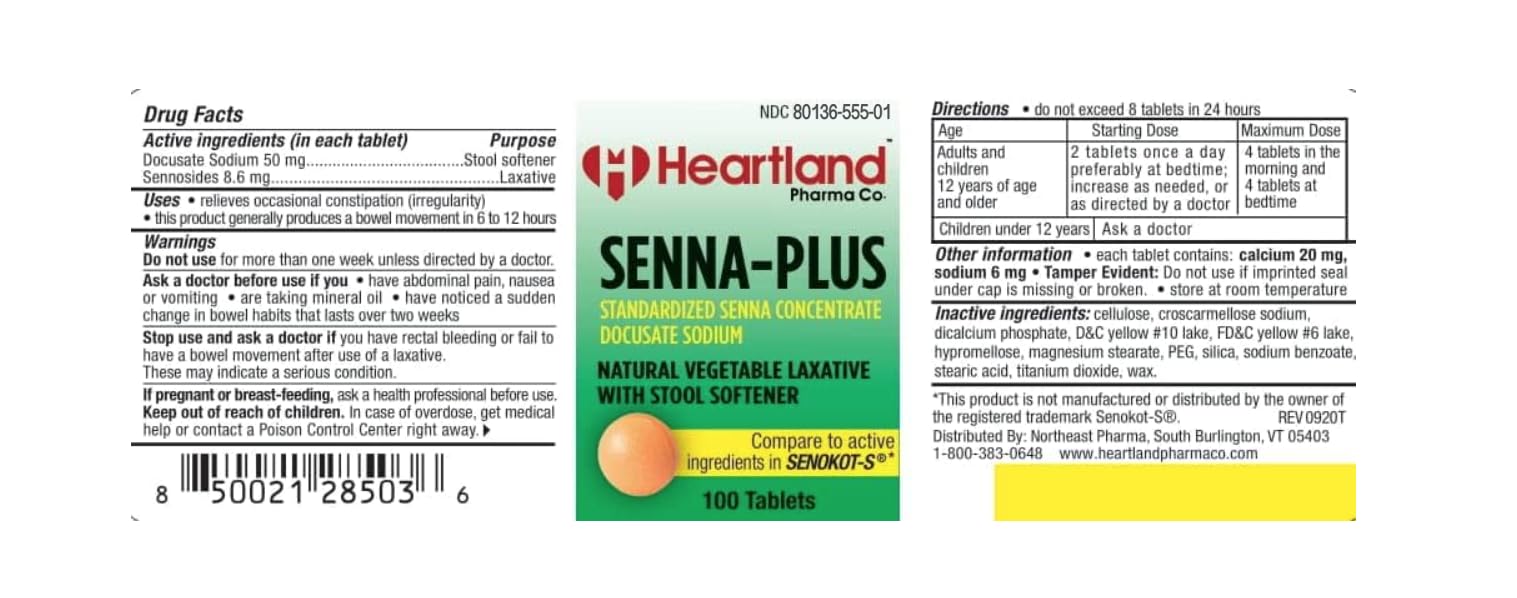 Mua Heartland Pharma Senna-Plus Natural Vegetable Laxative + Stool ...