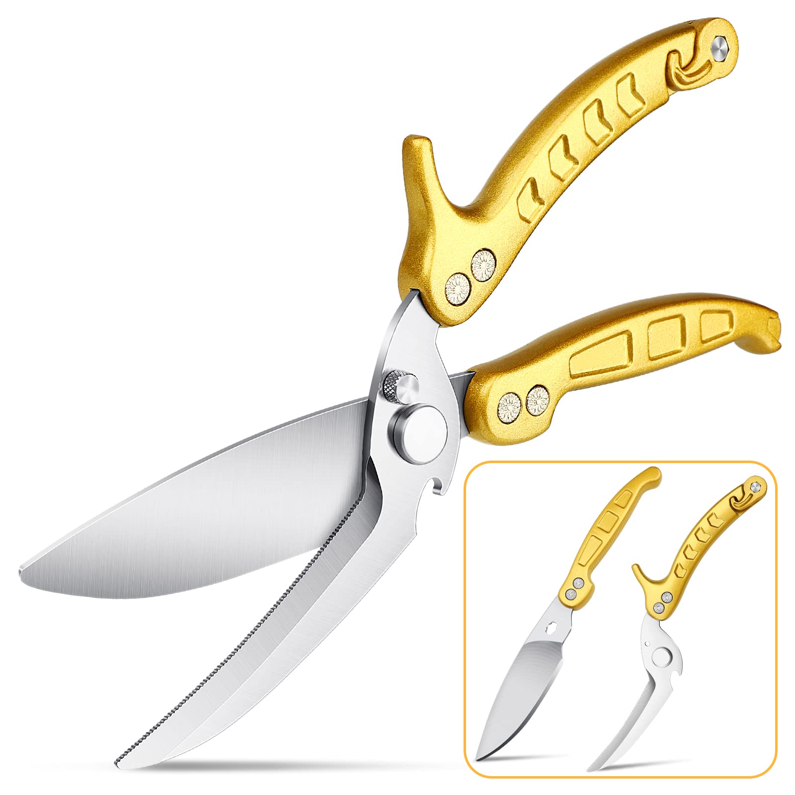 DRAGON RIOT Heavy Duty Poultry Shears - A Must Have Kitchen Shears for ...
