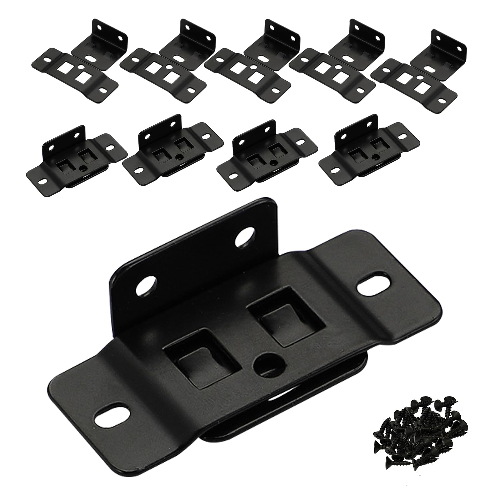 2-in-1 Locking Insert Brackets - Heavy Duty Bed Frame Brackets & Rail ...