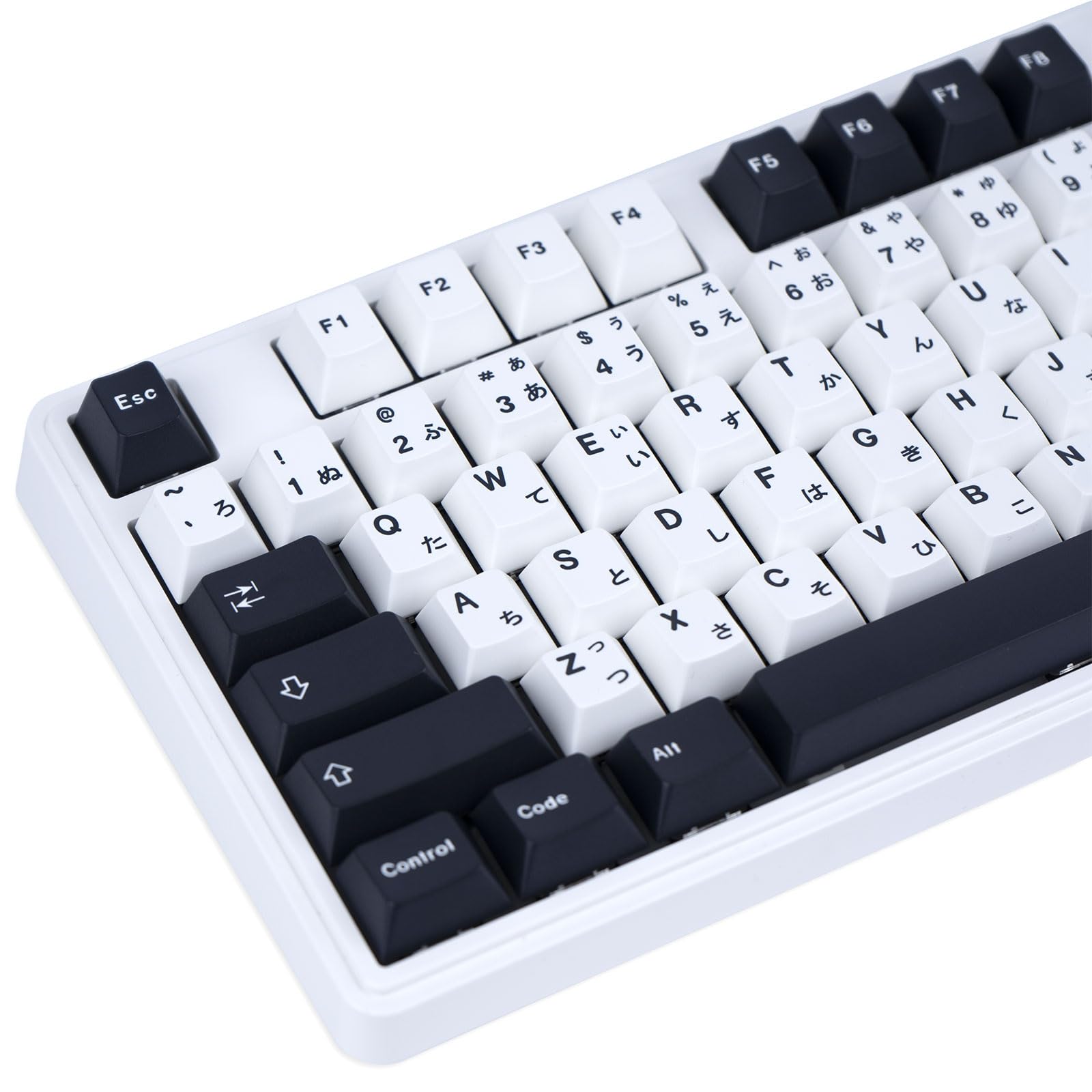 Mua 129 Keys Black and White Customized Keycap, Cherry Profile Japanese ...