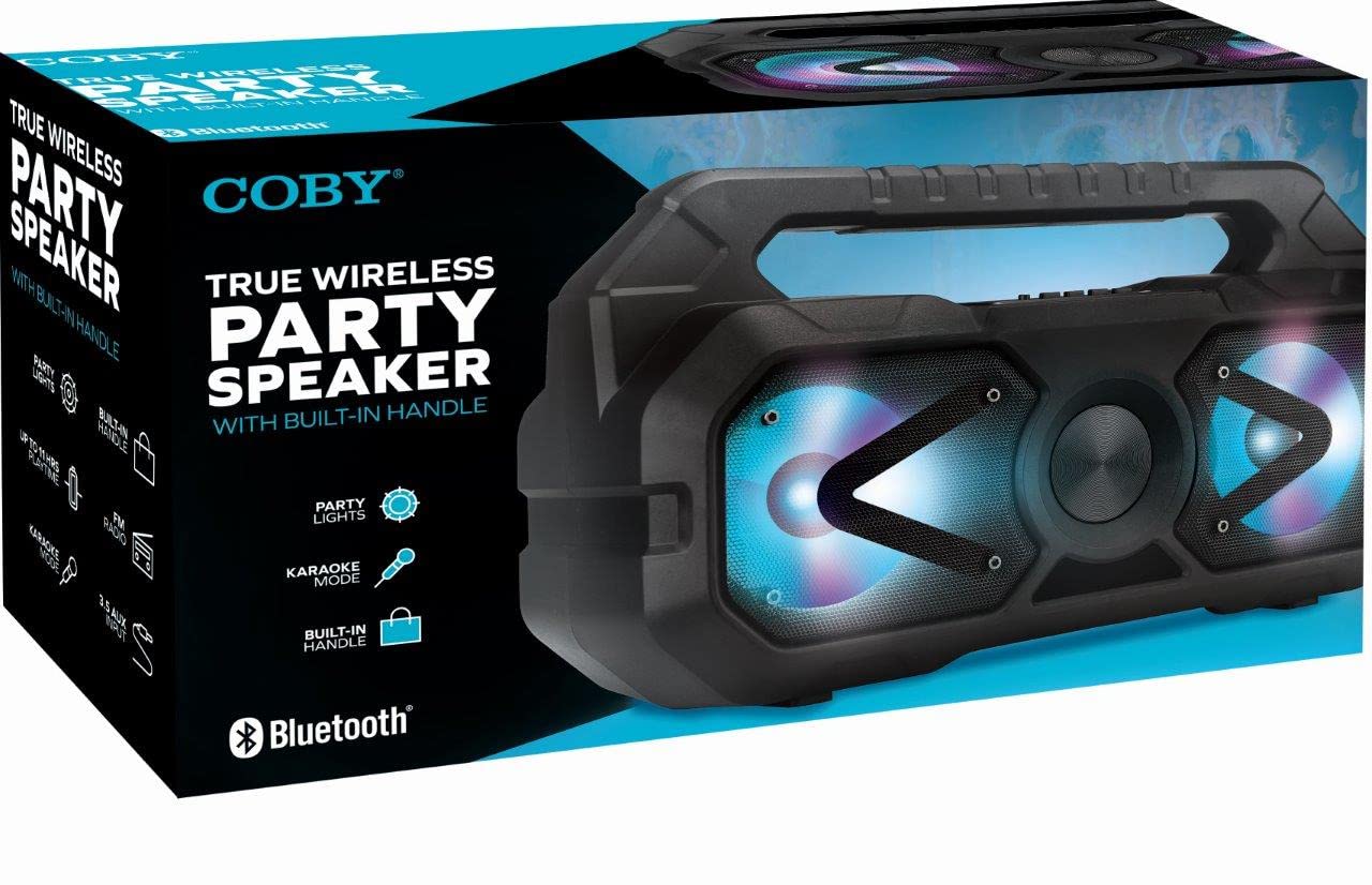COBY True Wireless Bluetooth Speaker With Subwoofer, FM Radio ...