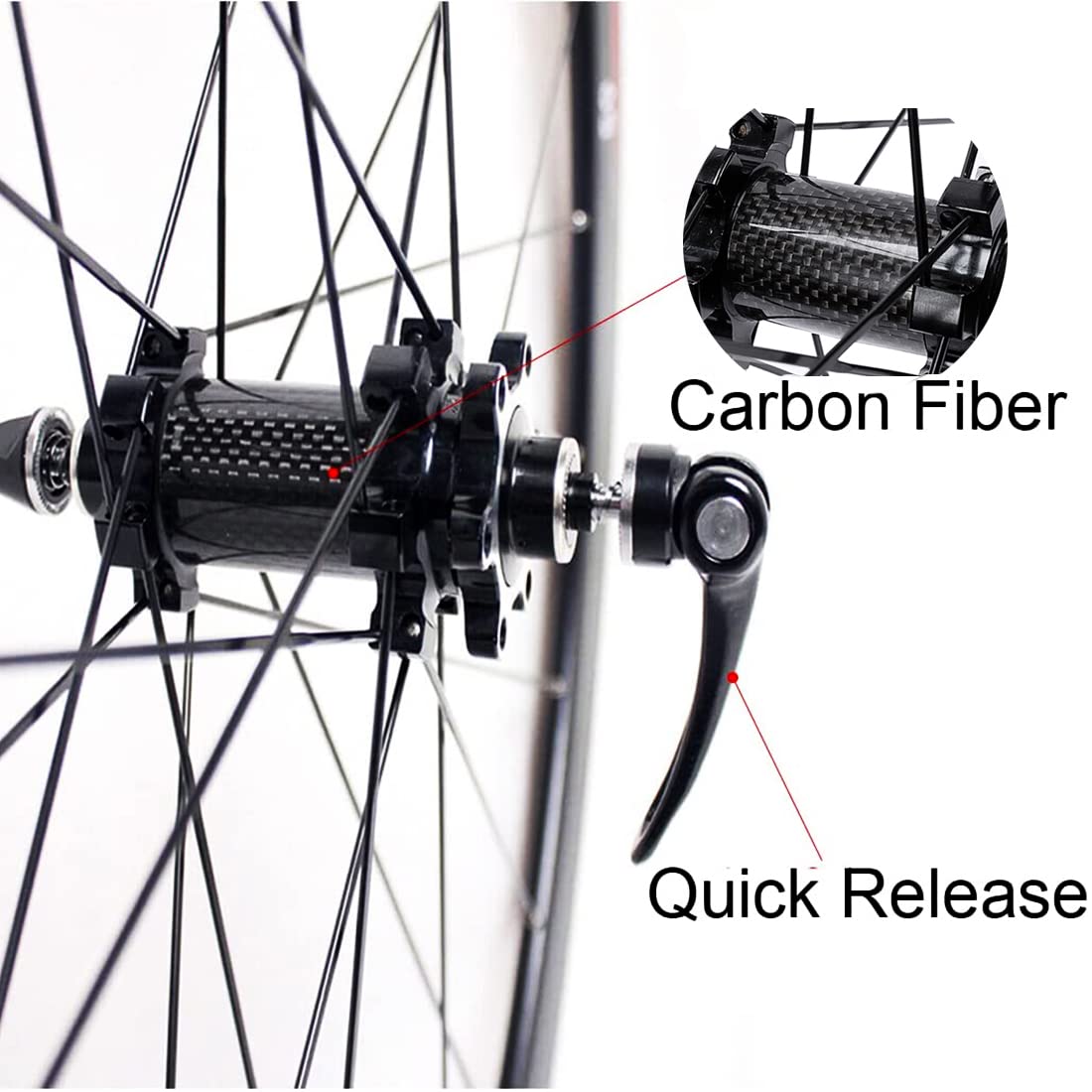 Mua BUCKLOS 700C Road Bike Wheelset Disc/Rim Brake with Carbon Hub ...