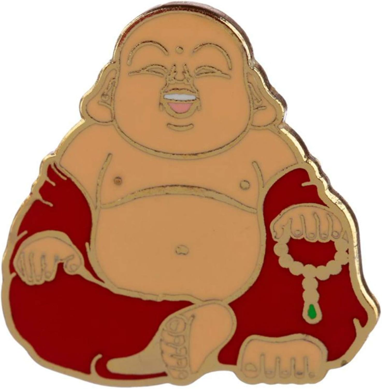 Happy Buddha Enamel Lapel Pin Badge: Amazon.co.uk: Clothing