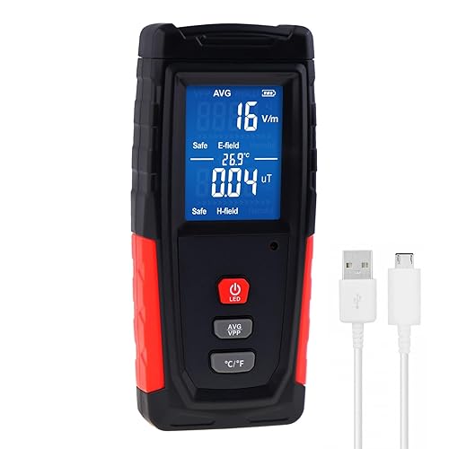 EMF Meter Rechargeable Digital Electromagnetic Field Radiation Detector ...