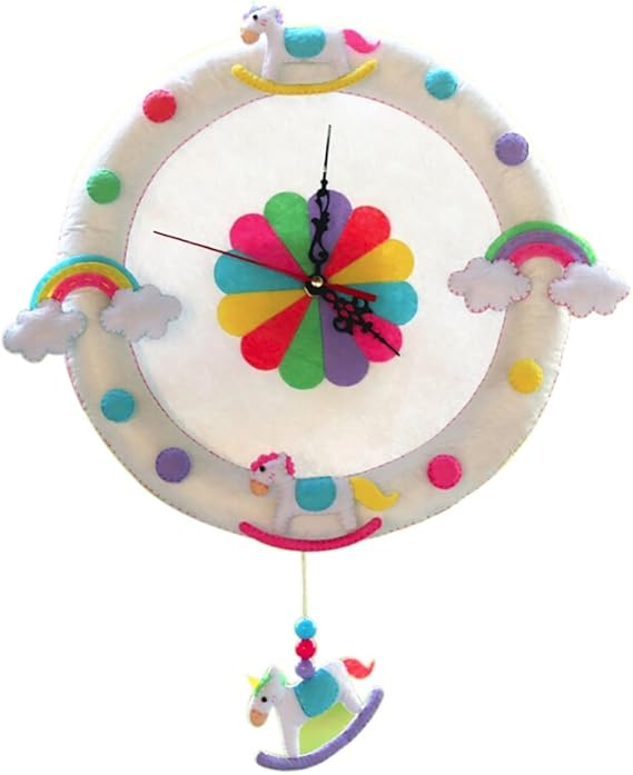 Angmile Handmade DIY Felt Wall Clock Forest Animal Kids Sewing Craft ...